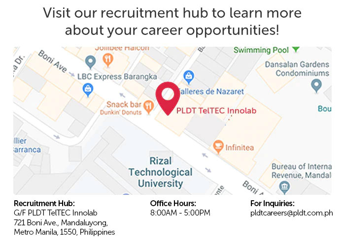 for other career opportunities within our pldt group of companies